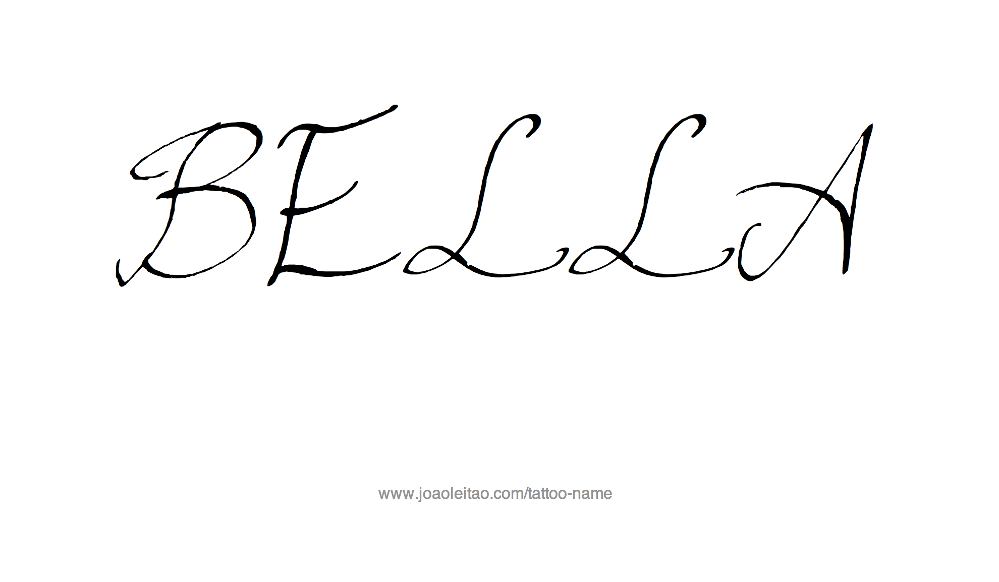 Bella Name Tattoo Designs